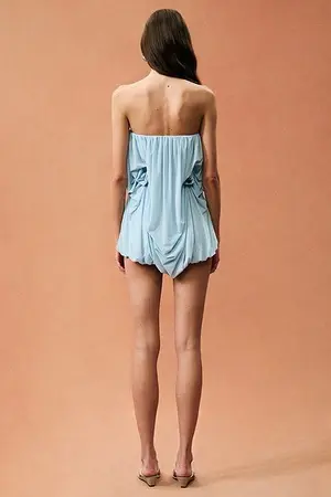 MAYGEL CORONEL Strapless Mini Dress With Florette Detail