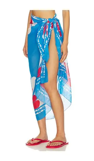 CALA DE LA CRUZ Luana Sarong In Blue,red