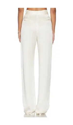 Lapointe High Waisted Belted Pant In White