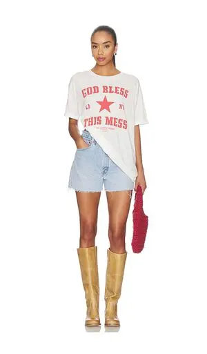 THE LAUNDRY ROOM God Bless This Mess Oversized Tee