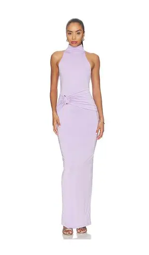 NOOKIE Petra High-neck Maxi Dress In Purple