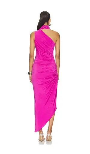 Amanda Uprichard Asymmetrical Ruched One Shoulder Dress