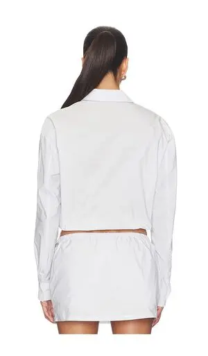 Alexander Wang Cropped Shirt With Bungee Hem