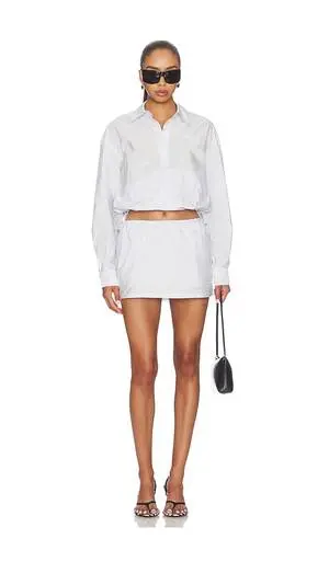 Alexander Wang Cropped Shirt With Bungee Hem