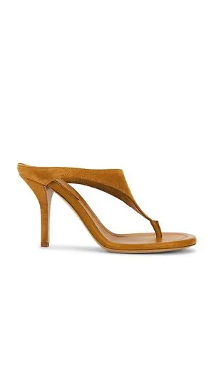 GIA BORGHINI Lara Thong Heel Sandals - Tan