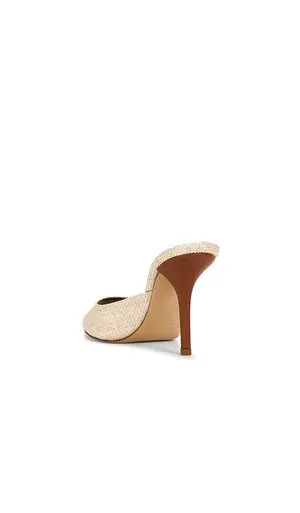 GIA BORGHINI Raffia Stiletto Heel Mules