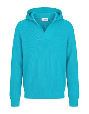 LANEUS Sweater Turquoise Size Merino Wool, Cashmere
