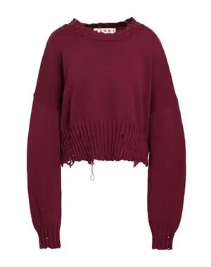 Marni Woman Sweater Beige Size 2 Cotton Red