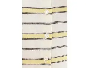 Vince Striped 3/4 Sleeve Cardigen Sweater Dandelion Combo