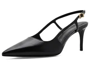 Schutz Boris Mid Stiletto Heel Slingbacks - Black