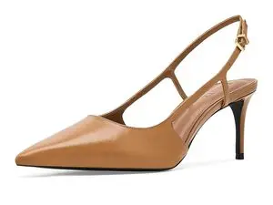Schutz Boris Mid Shoes Almond Wood - Tan
