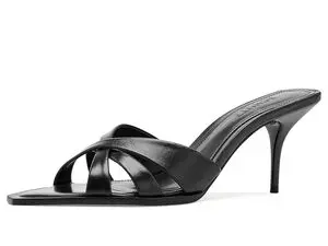 Schutz Keefa Leaf Mule Sandals - Black