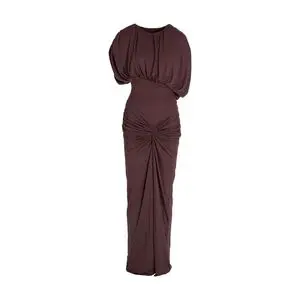CONCEPTO Zena Long Fitted Dress - Brown