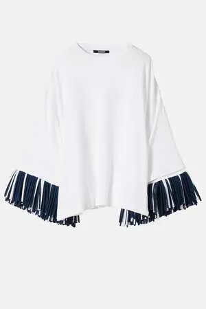 Jacquemus The Cabana T-shirt With Fringe Detailing - White