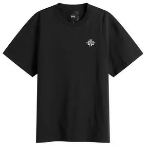 END. Monogram Embroidered Organic Cotton T-shirt - Black