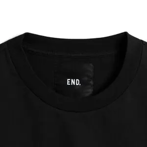 END. Monogram Embroidered Organic Cotton T-shirt - Black