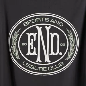 END. Sports And Leisure Club Graphic T-shirt - Cinder Black