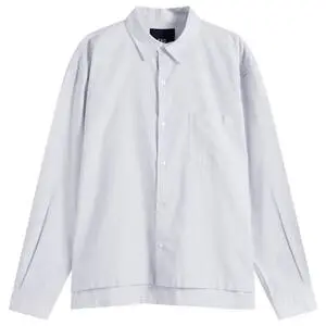 END. Fairways Long Sleeve Shirt - Ice Grey