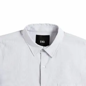 END. Fairways Long Sleeve Shirt - Ice Grey