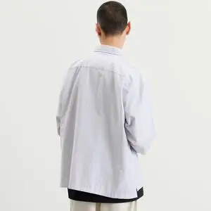 END. Fairways Long Sleeve Shirt - Ice Grey