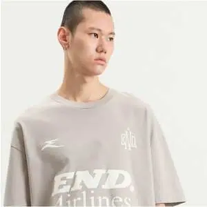 END. Airlines Short Sleeve T-shirt - Ash Grey
