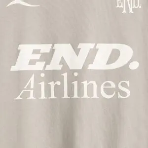END. Airlines Short Sleeve T-shirt - Ash Grey