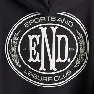 END. Leisure Zip Hoodie - Cinder Black