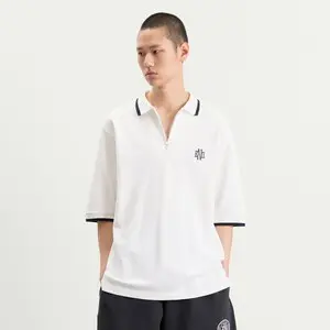 END. Piquet Polo - Off White/ciner Black