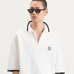 END. Piquet Polo - Off White/ciner Black