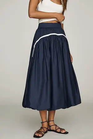 Hunter Bell Allegra Cotton Midi Skirt