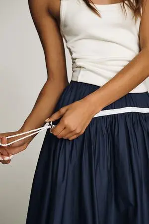 Hunter Bell Allegra Cotton Midi Skirt
