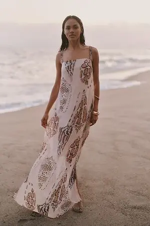 Calypso St. Barth Celeste Dress - Neutral Pattern