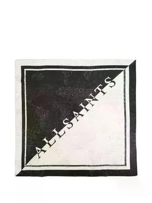 ALLSAINTS Script Logo-print Scarf - Black