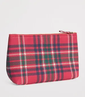 Harrods Medium Tartan Logo Pouch