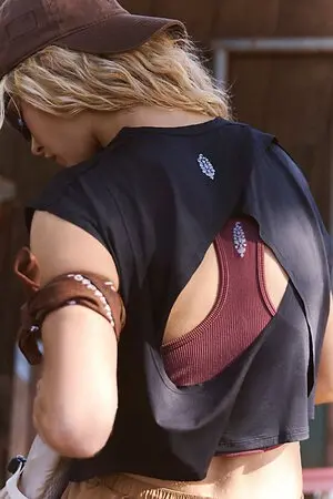 Free People Never Better Infinity Muscle Tank - Black