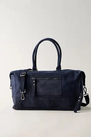 Free People Washed Canvas Weekender Bag - Navy