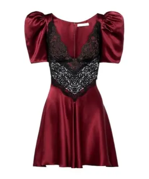 RODARTE Lace-trimmed Silk Cocktail Dress - Red