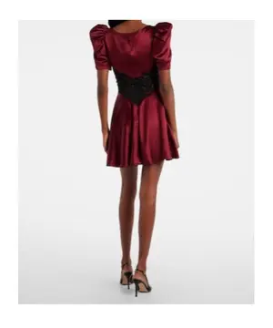 RODARTE Lace-trimmed Silk Cocktail Dress