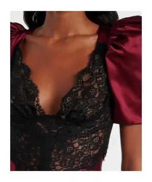 RODARTE Lace-trimmed Silk Cocktail Dress