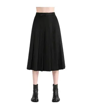 Auralee Pleated Midi Skirt