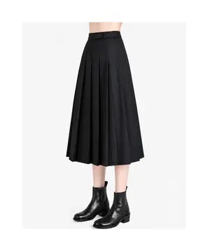 Auralee Pleated Midi Skirt