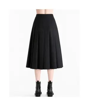 Auralee Pleated Midi Skirt