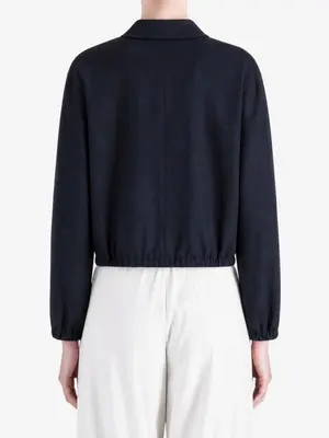 Auralee Hopsack Zip Blouson - Dark Navy