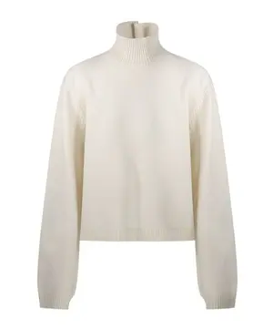 RÓHE Cropped Turtleneck Knitted Sweater