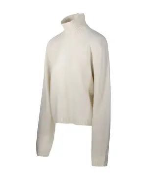 RÓHE Cropped Turtleneck Knitted Sweater