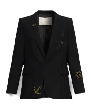 Zadig&Voltaire Long-sleeved Suit Jacket - Black