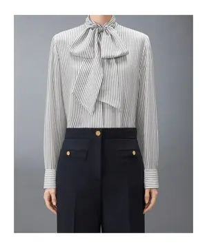 Thom Browne Striped Silk-satin Shirt