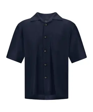 Herno Short-sleeve Chest-pocket Shirt - Blue
