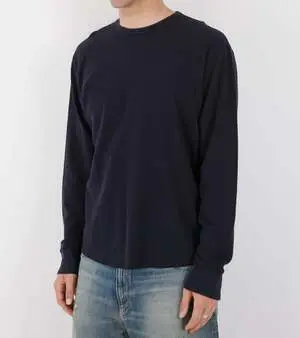 SUNFLOWER Waffle Tee Ls Navy