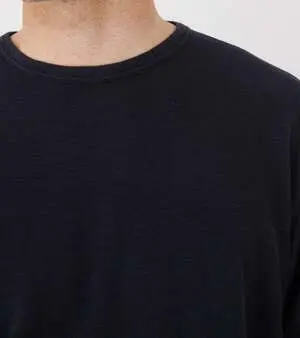 SUNFLOWER Waffle Tee Ls Navy